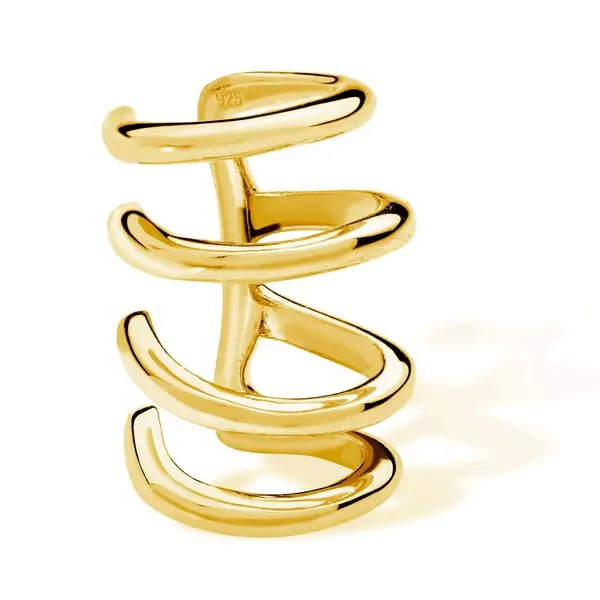 LUCY QUARTERMAINE Waterfall High Ear Cuff In Vermeil - Gold