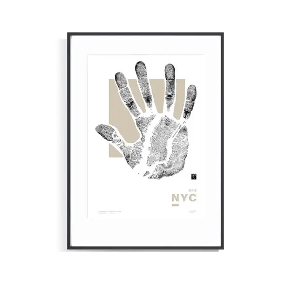 Curiosity Snug Neutrals Hi-five Series Nyc New York Limited Edition Print - Beige