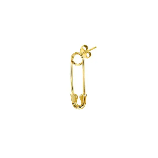TRUE ROCKS Safety Pin Stud Earring 18kt Plated Sterling Silver - Gold