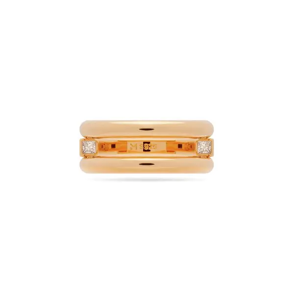 MEULIEN Triple Band Convertible Ring With Cz - Rose Gold