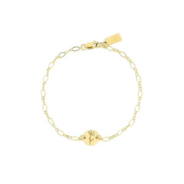 SET & STONES Lily Birth Flower Bracelet - Gold