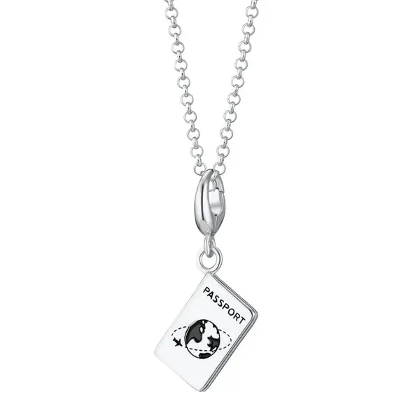 LILY CHARMED Sterling Passport Charm Necklace - Silver