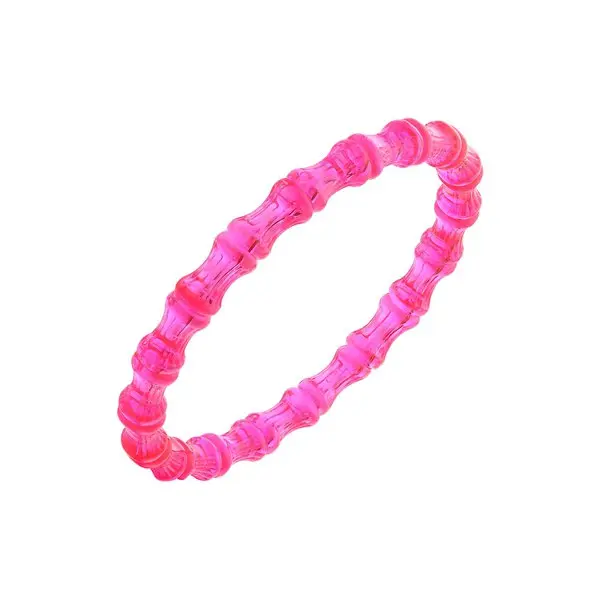 GOLD & HONEY Bamboo Lucite Bangle Bracelet - Pink