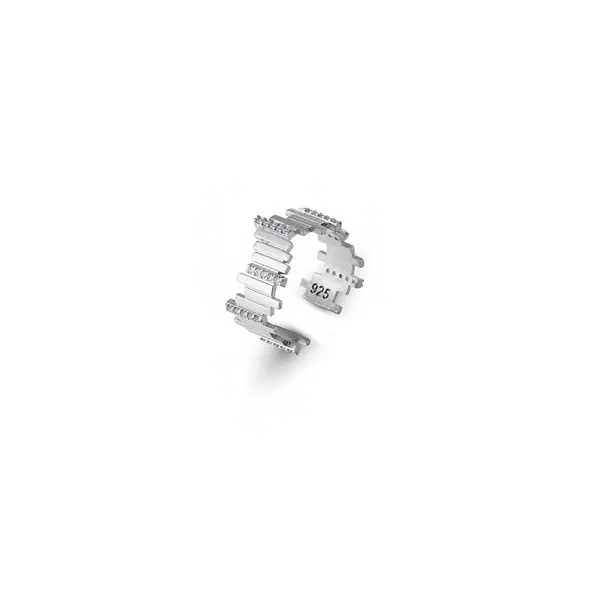 SPERO LONDON Multiple Bar Sterling Ring - Silver