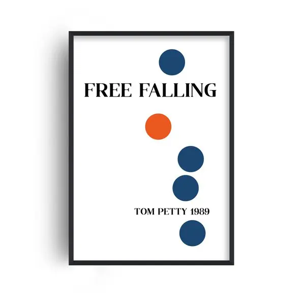 FANCLUB Blue / Red Free Falling Giclée Art Print A2 - Blue/red