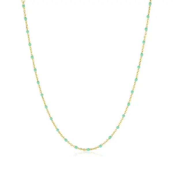 SET & STONES Kaz Necklace - Gold/blue/green