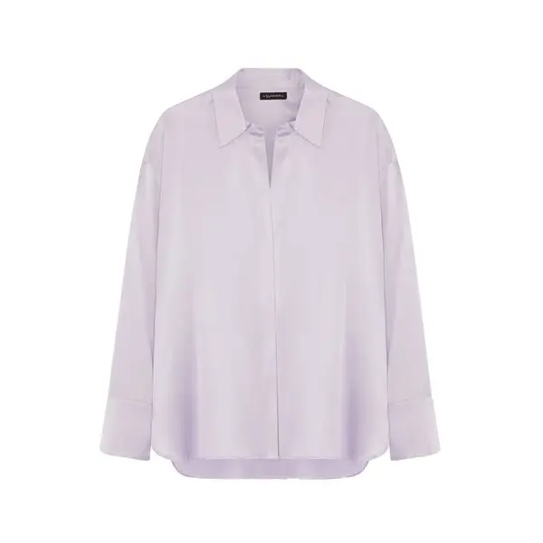 THE SUMMER EDIT Audrey Oversized Silk Shirt