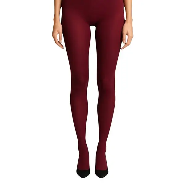 HIGH HEEL JUNGLE BY KATHRYN EISMAN High Heel Jungle 80 Denier Velvet Opaque Tights - Purple/brown/red