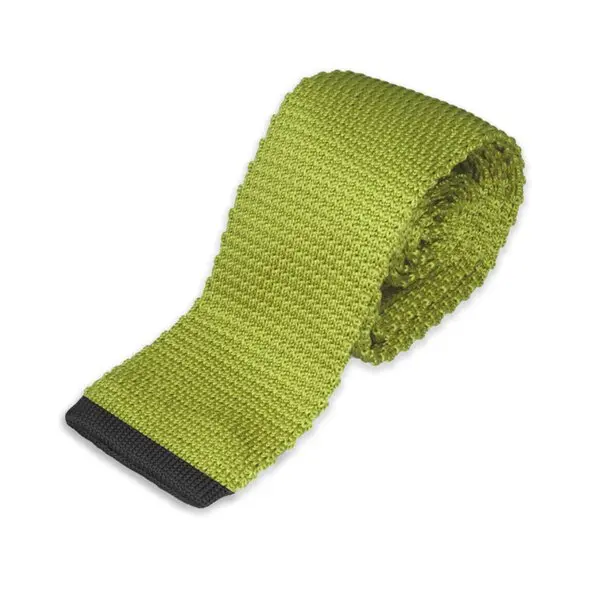 GRESHAM BLAKE Skinny Knit Tie - Green