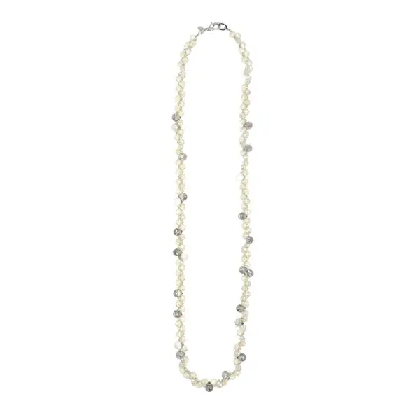 SITA NEVADO Long Iridescent Rock Crystal Necklace - Grey