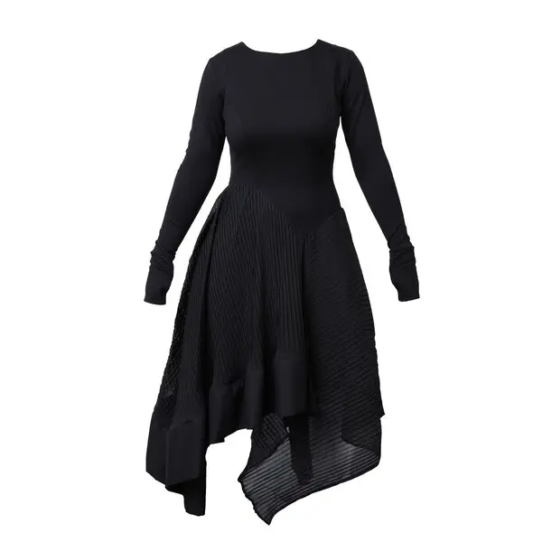 METAMORPHOZA Dress With Pleated Chiffon Layer
