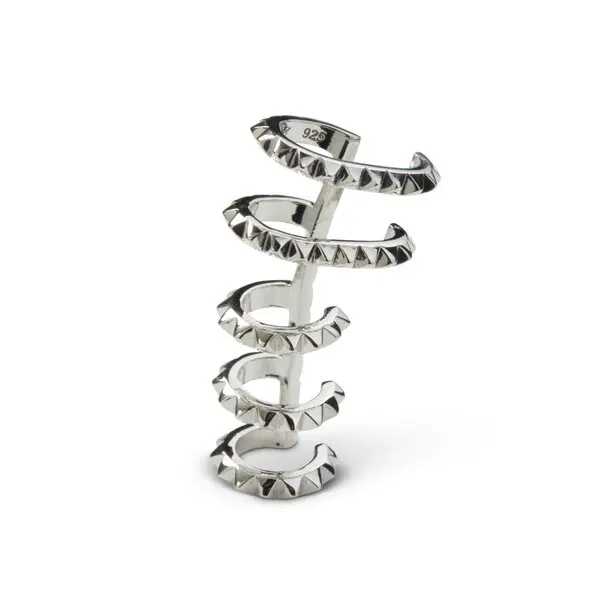 KASUN LONDON Croc Ear Cuff - Silver