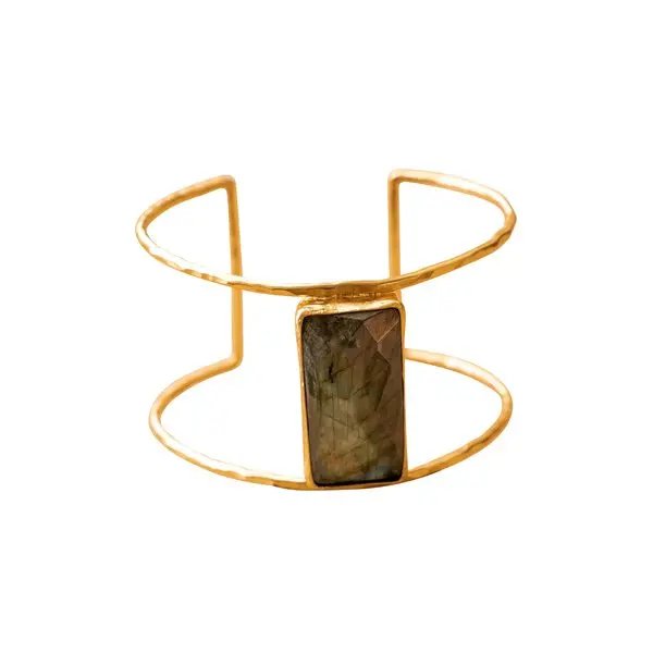 ROZ Jia Labradorite Cuff - Gold