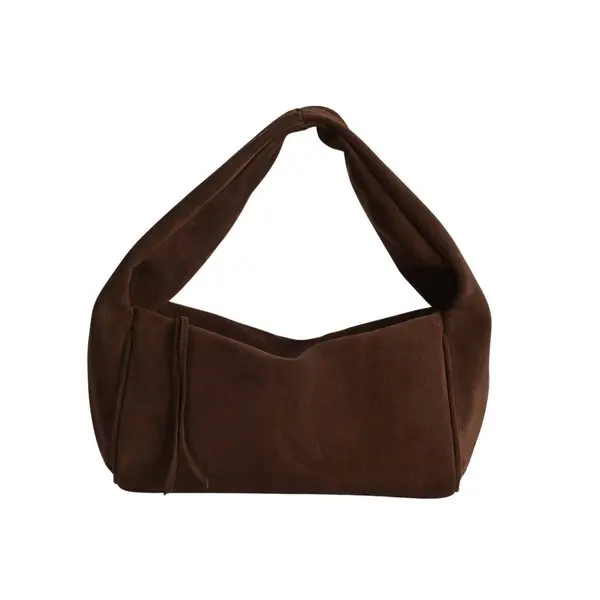 TARA STUDIO Suede Brooklyn Shoulder Bag - Brown