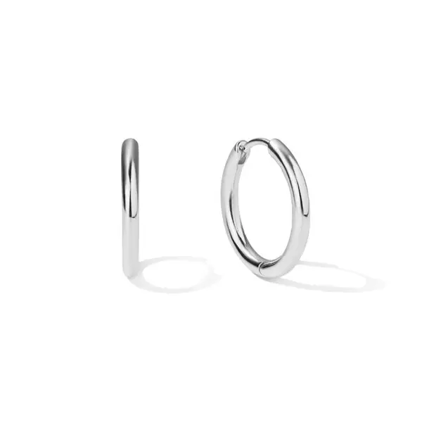 UNALOE Sterling Hoop Earrings - Silver