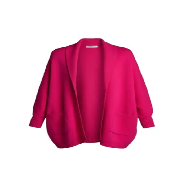 Saachi Open Front Oversized Cardigan Sweater - Pink