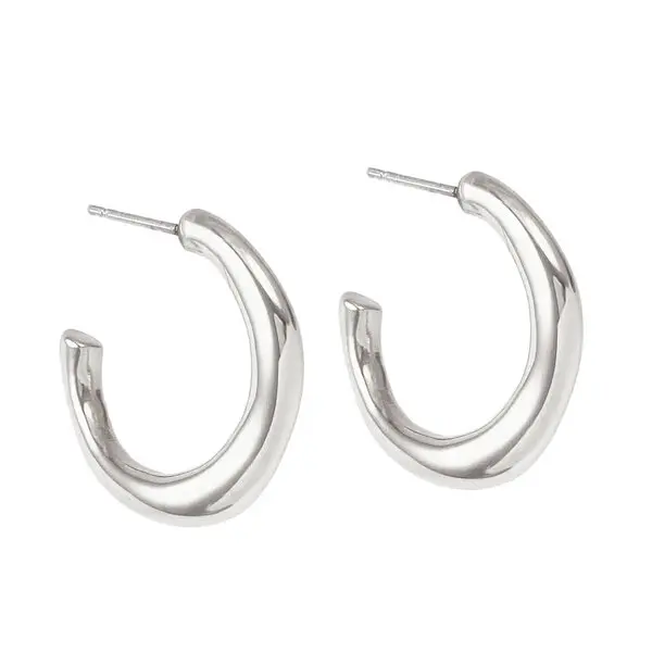 BIKO Rio Medium Hoops - Silver