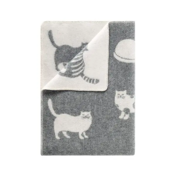 J.J.Textile Cat Small Wool Blanket