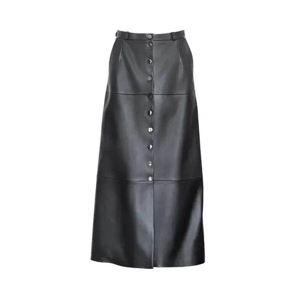 Mionè Leather Button Detailed Skirt