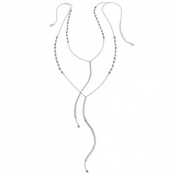 HEATHER HAWKINS Gypsy Draped Lariat Labradorite Necklace - Blue