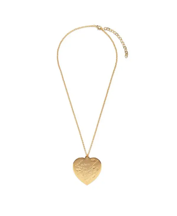 THE PINK REEF Louve Heart Pendant Necklace - Gold