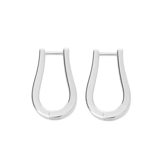 LUCY QUARTERMAINE Solid Sterling Petal Hoops Medium - Silver