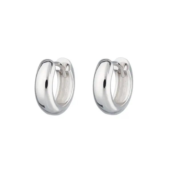 SCREAM PRETTY Chunky Huggie Earrings - Silver