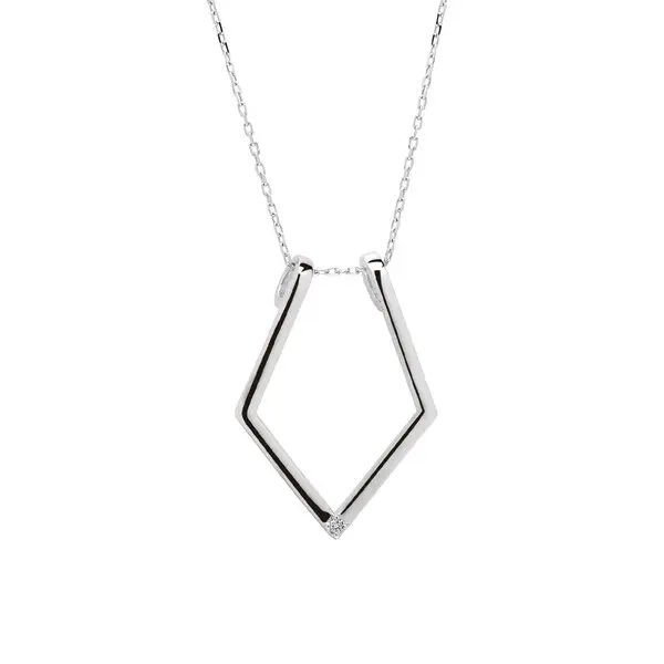 SPERO LONDON Sterling Diamond Ring Holder Necklace - Silver