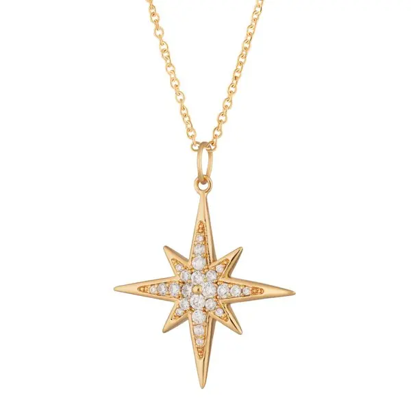 SCREAM PRETTY Large Starburst Pendant Necklace - Gold