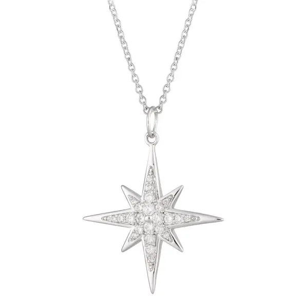 SCREAM PRETTY Large Starburst Pendant Necklace - Silver