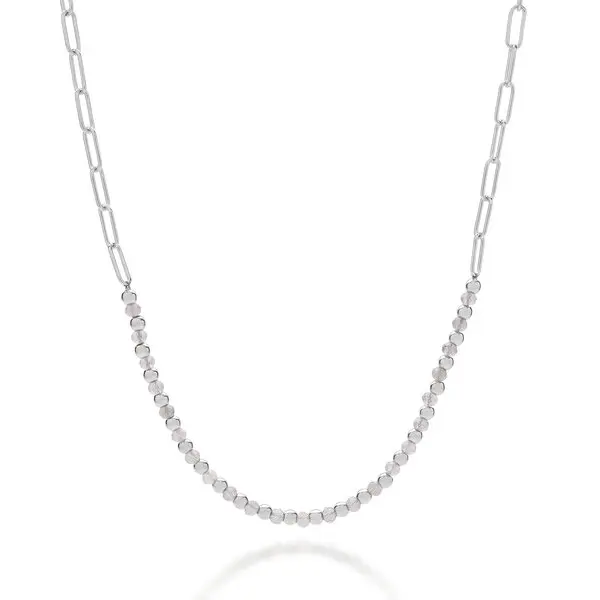 NELLOU JEWELLERY Labradorite Gemstone Necklace - Grey