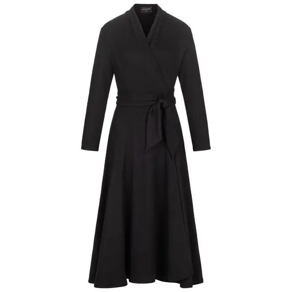 MARIANNA DÉRI Knitted Wrap Midi Dress