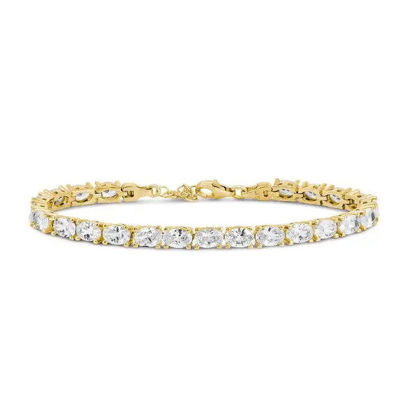 SHYMI Oval Prong Set Tennis Bracelet - Gold