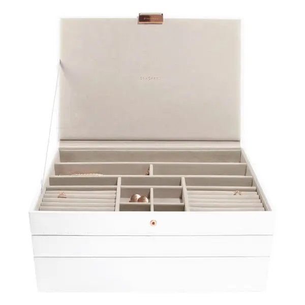 STACKERS Supersize Jewelry Box Set Of Three - White