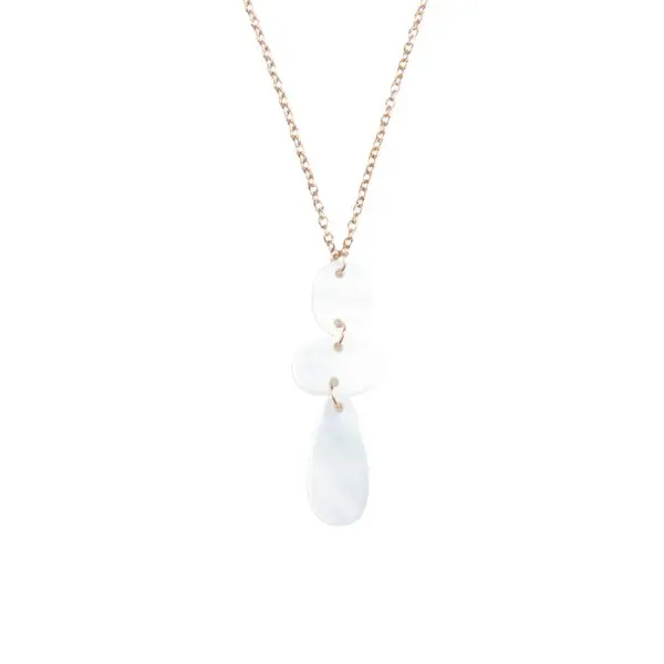 Likhâ Mother-of-pearl Pendant Necklace - White