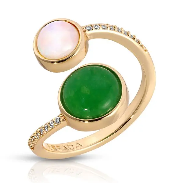 LEEADA JEWELRY Penelope Wrap Ring - Green