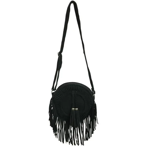 ZASTASTUDIO Suede Leather Messenger Bag - Black