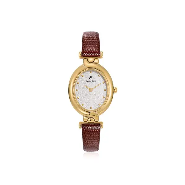 RETRO CHIC Ellipse Watch - Brown/gold