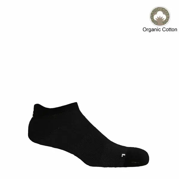 PEPER HAROW - MADE IN ENGLAND Organic Trainer Sport Socks - Black