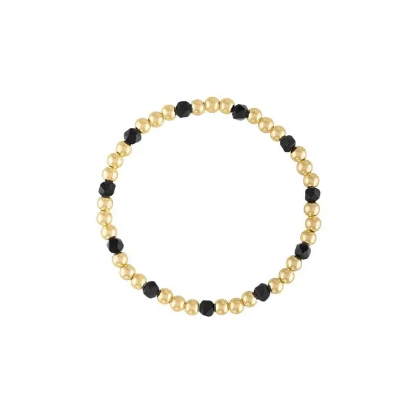 OLIVIA LE Matte Onyx Gemstone Beaded Bracelet - Black