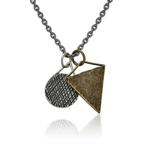 CARTOGRAPHY Triangle And Circle Pendant Necklace - Gold/silver