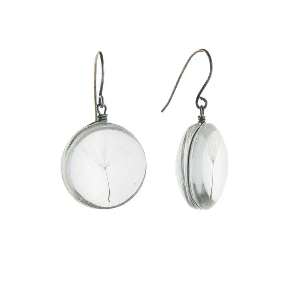 LAURA DAILI A Wish Dandelion Fluff Earrings - Silver