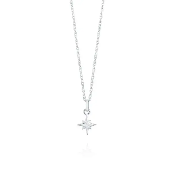 YASMIN EVERLEY JEWELLERY Small Compass Star Necklace - Silver
