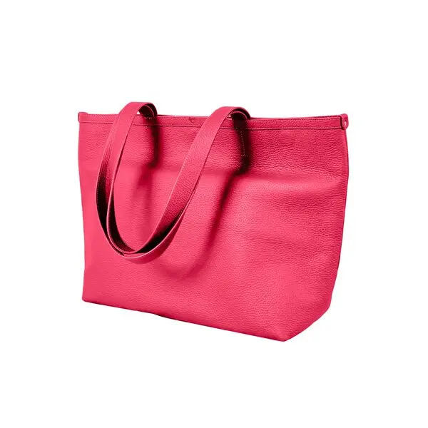 GODI. Eva Handmade Leather Tote Bag - Pink