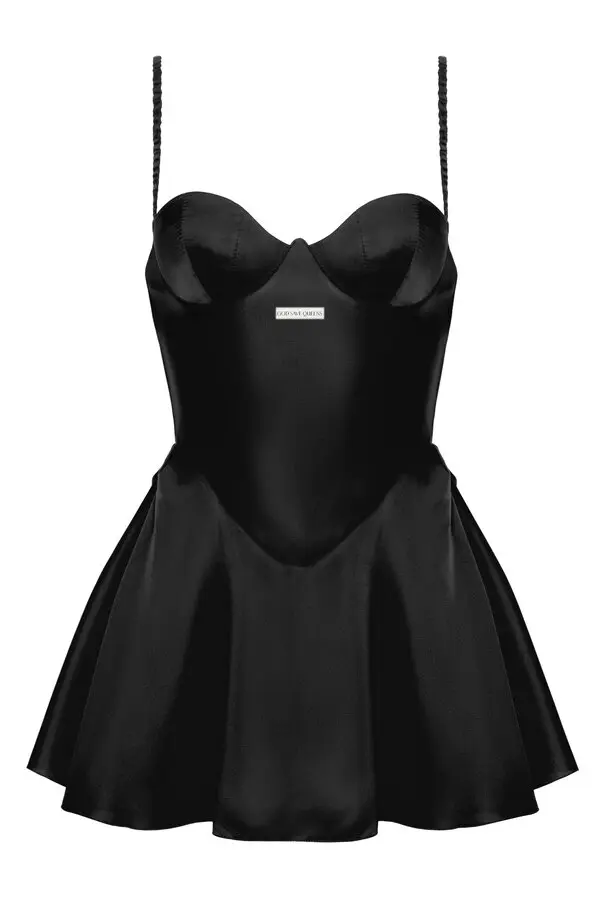 GOD SAVE QUEENS Rendezvous Mini Dress - Black