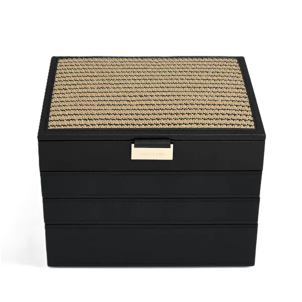 STACKERS Jewellery Box Set Of Four - Black/brown