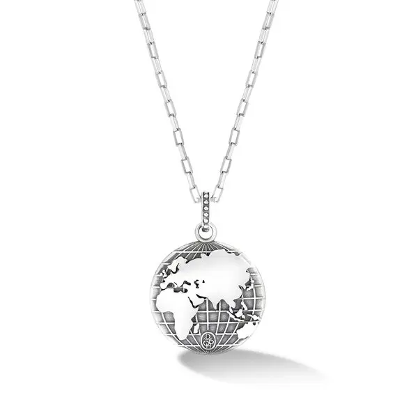 DOWER & HALL One World Talisman Sterling Necklace - Silver