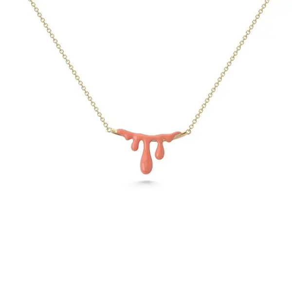 DOLCETTO DESIGNS Gelato Tangerine Necklace - Gold/yellow