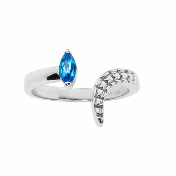 NASI SILVER Croctail Marquise Ring - Blue