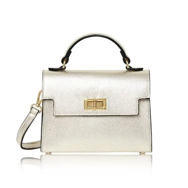 BETSY & FLOSS Forli Top Handle Handbag - Gold